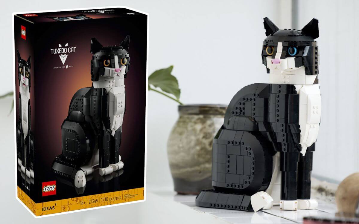 LEGO Ideas 21349 Tuxedo Cat revealed for June 2024!